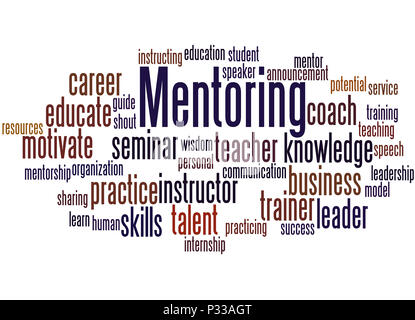 Mentor word cloud concept Stock Photo - Alamy