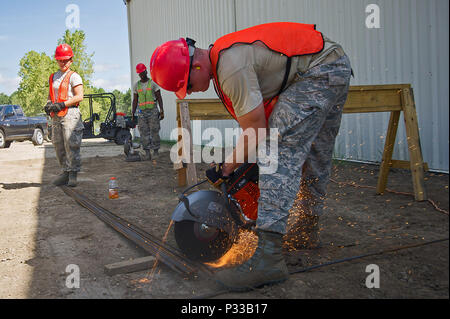 Members of the 560th RED HORSE Squadron and the 628th Civil Engineer ...