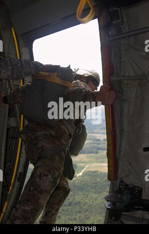 A parachute rigger with 861st Quartermaster Company, a reserve unit ...