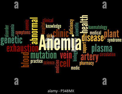 Anemia, word cloud concept on white background Stock Photo - Alamy