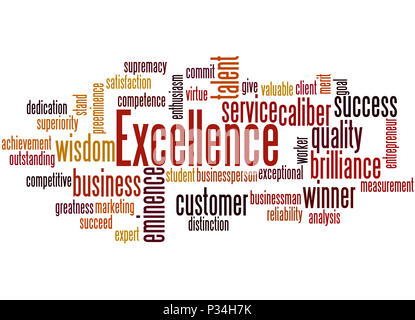Excellence, word cloud concept on white background Stock Photo - Alamy