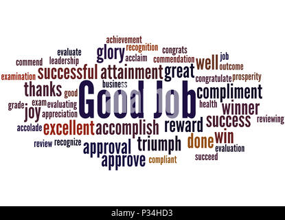 Good job word cloud Stock Photo - Alamy
