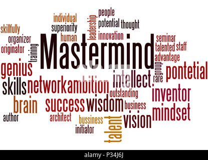 Mastermind, word cloud concept on black background Stock Photo - Alamy