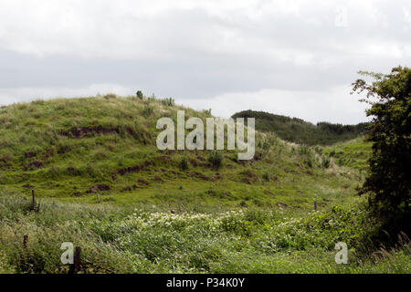 A view of the motte and bailey castle, Lilbourne, Northamptonshire ...