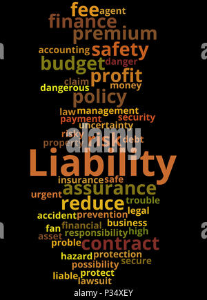 Liability, word cloud concept on white background Stock Photo - Alamy