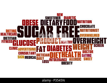 Sugar Free, word cloud concept on white background Stock Photo - Alamy