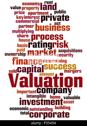 Valuation, word cloud concept on white background Stock Photo - Alamy