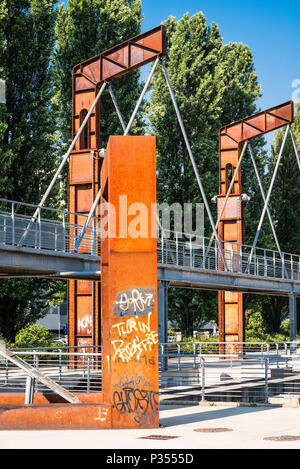 Pylons in Rust Stock Photo - Alamy