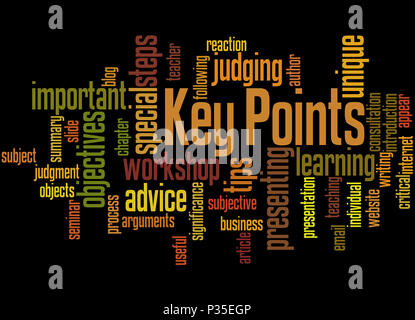 Key Points, word cloud concept on white background Stock Photo - Alamy