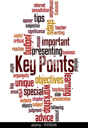 Key Points, word cloud concept on white background Stock Photo - Alamy
