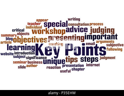 Key Points, word cloud concept on white background Stock Photo - Alamy