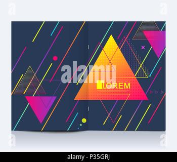 triangle square cover pamphlet shapes Stock Vector Image & Art - Alamy