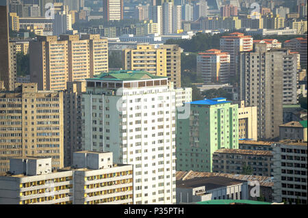 An aerial view of downtown Pyongyang Stock Photo - Alamy