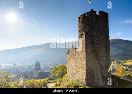Ruin and Tower at Chateau de Kaysersberg - Watchtower at village in ...