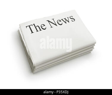 Daily News, Blank Newspaper with white background Stock Photo - Alamy