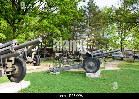 Museum of Slovak National Uprising, military equipment from WW2, light ...