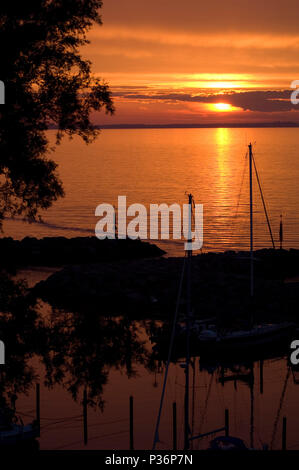 Sunset Sky over Lohme, Ruegen, Mecklenburg Vorpommern, Germany Stock ...