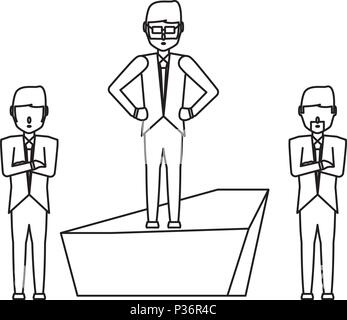 cartoon businessmen standing over white background, vector illustration ...