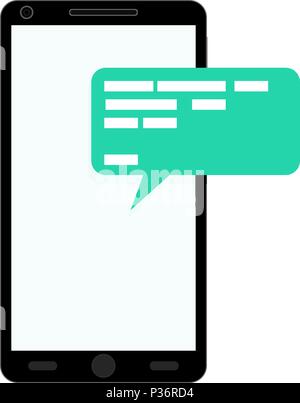 Mobile email message, chat internet, web site banner design. Vector ...