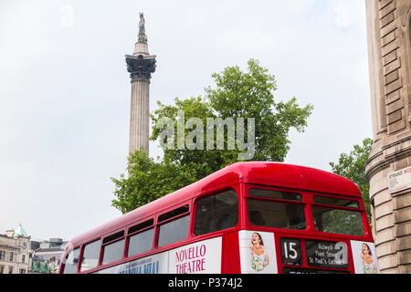A number 15 bus, one of the Routemaster London double decker buses ...