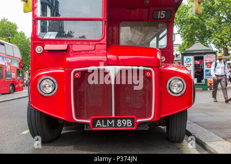 A number 15 bus, one of the Routemaster London double decker buses ...