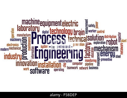 Process engineering, word cloud concept on white background Stock Photo ...