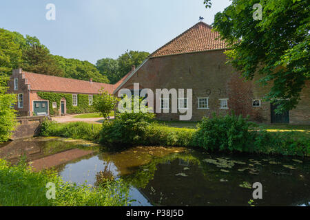 Moated castle Castle Hinta, former seat of an East Frisian chieftain ...