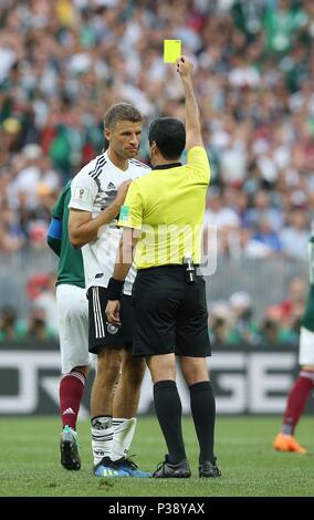 referee Alireza Faghani shows a yellow card to Inter Miami's Tomas ...