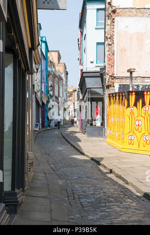 The Old High Street, Folkestone, Kent, England, United Kingdom Stock ...