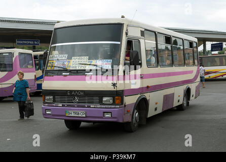 Odessa, Ukraine, a bus leaves the bus station Stock Photo - Alamy