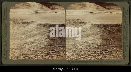 How an overflowing spring begins to build a terrace of 'geyserite ...