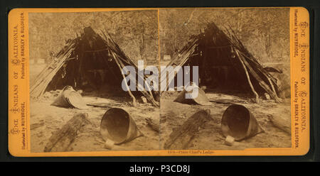 227 Paiute Chief's Lodge, by Muybridge, Eadweard, 1830-1904 Stock Photo ...