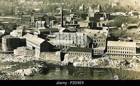. English: View of the paper mills, Bellows Falls, Vermont . 1907 ...