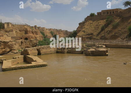 Shushtar Historical Hydraulic System with old houses constructions ...