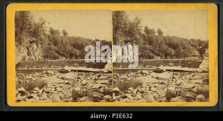 Stone dam at glan mill, by Ward H. D Stock Photo - Alamy