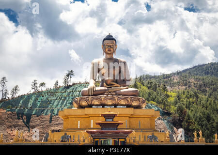 169 feet tall bronze Buddha statue shining bright in the daytime from ...