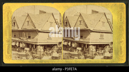 316 The old feather store, Dock square, Boston, from Robert N. Dennis ...