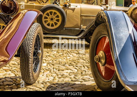 FAENZA (RA), ITALY - JUNE 9, 2018: vintage cars show in historic cars ...