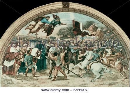 The Meeting of Pope Leo I and Attila the Hun is a fresco by Raphael ...