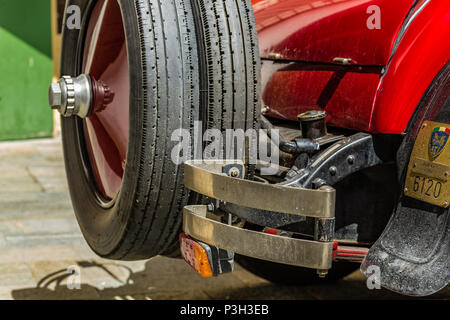 FAENZA (RA), ITALY - JUNE 9, 2018: vintage cars show in historic cars ...