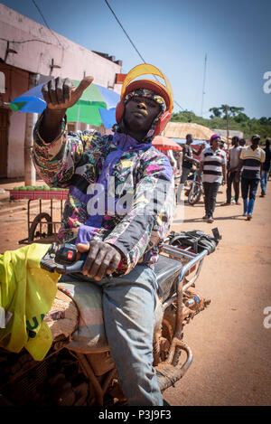 motorcycle taxi drivers in saa cameroon Stock Photo - Alamy