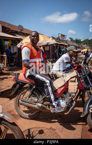 motorcycle taxi drivers in saa cameroon Stock Photo - Alamy