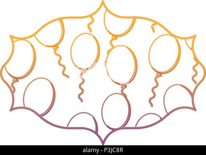 arabic frame with balloons pattern over white background, vector ...
