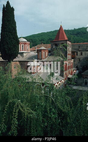 Philotheou monastery, Mount Athos, Athos peninsula, Greece Stock Photo ...