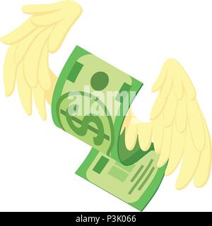 Money with wings vector 3d Cash with wings, money Flying Stock Vector ...