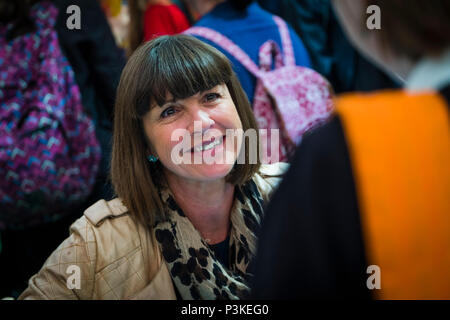 SUE TURTON, British woman television journalist, appearing at the 2018 ...