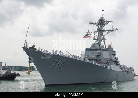 USS Spruance arrives at Changi Naval Base in Singapore. (28110861895 ...