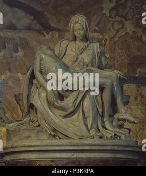 Michelangelo Buonarroti (1475-1564). The Cristo della Minerva, also known as Christ the Redeemer ...