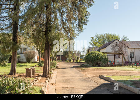TWEESPRUIT, SOUTH AFRICA - MARCH 12, 2018: An historic, old, sandstone ...