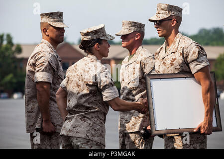 U.S. Marine Corps Col. Julie L. Nethercot, commanding officer, Officer ...